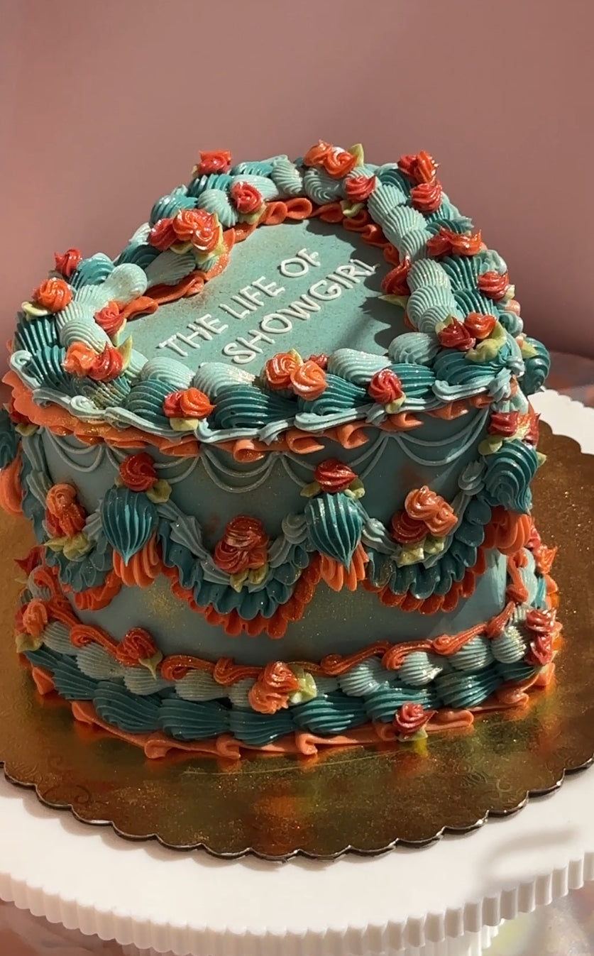 LIFE OF A SHOWGIRL Taylor Swift Vintage Cake – New June Bakery